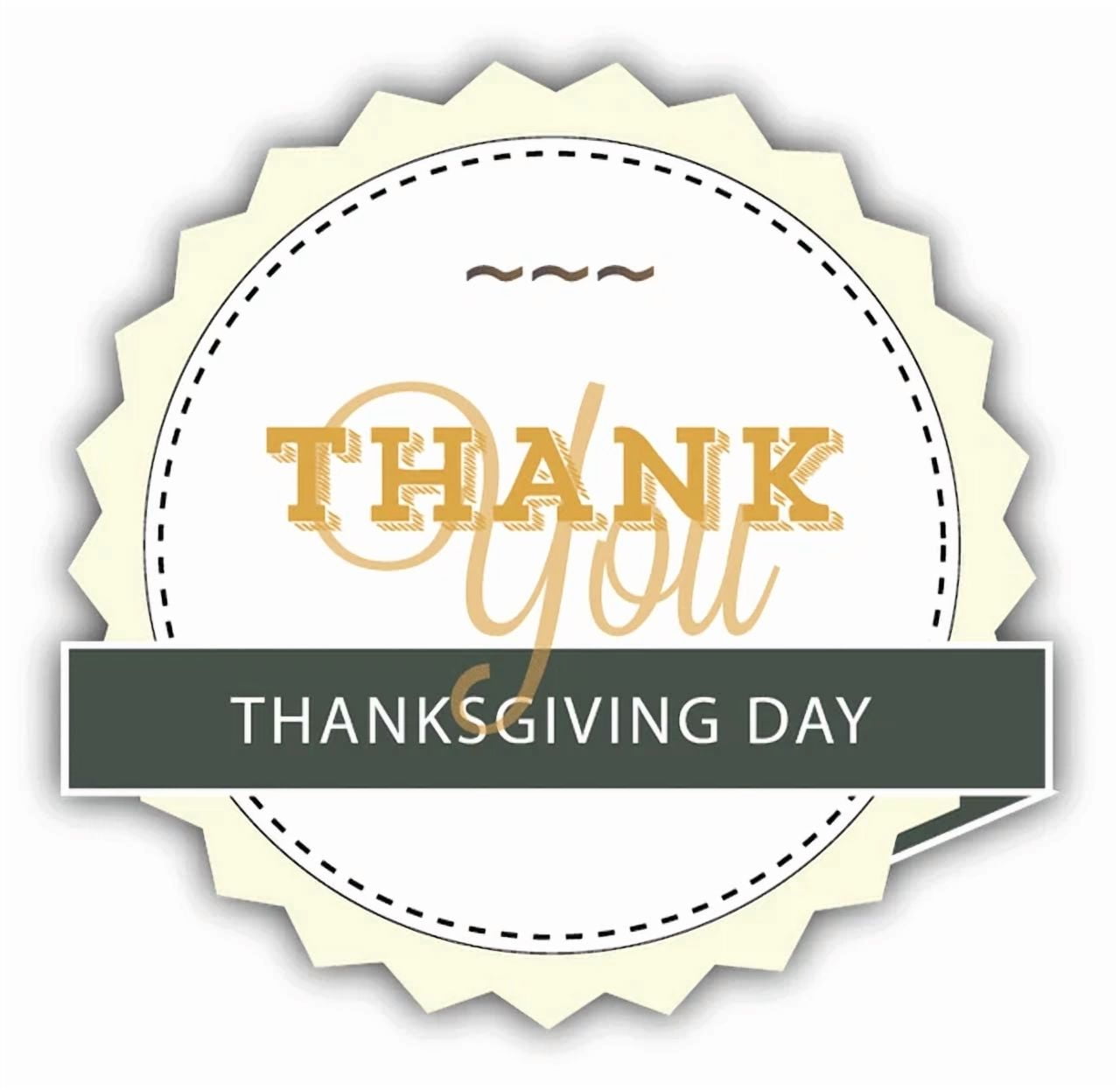 DOPASTICKER Thanks You Thanks.Giving Day Emblem Car Sticker Phone Water ...