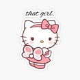 DOPASTICKER That Girl Cat Kitty Butterfly Pink Decorative Laptop, Phone ...