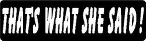 DOPASTICKER That'S What She Said! Sticker Phone Decal Water Bottle ...