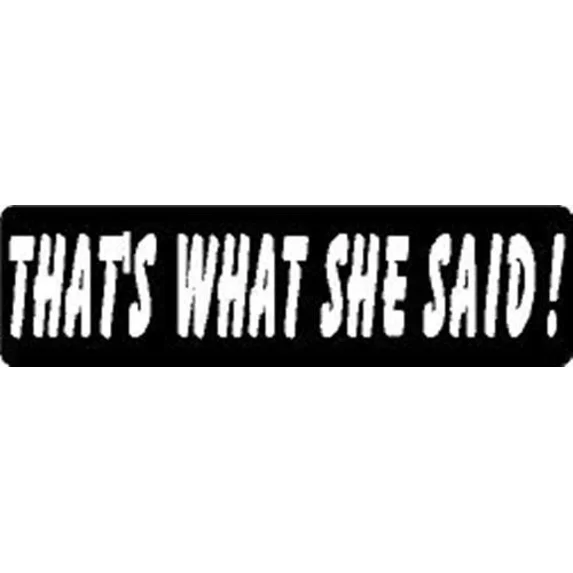 DOPASTICKER That'S What She Said! Sticker Phone Decal Water Bottle ...