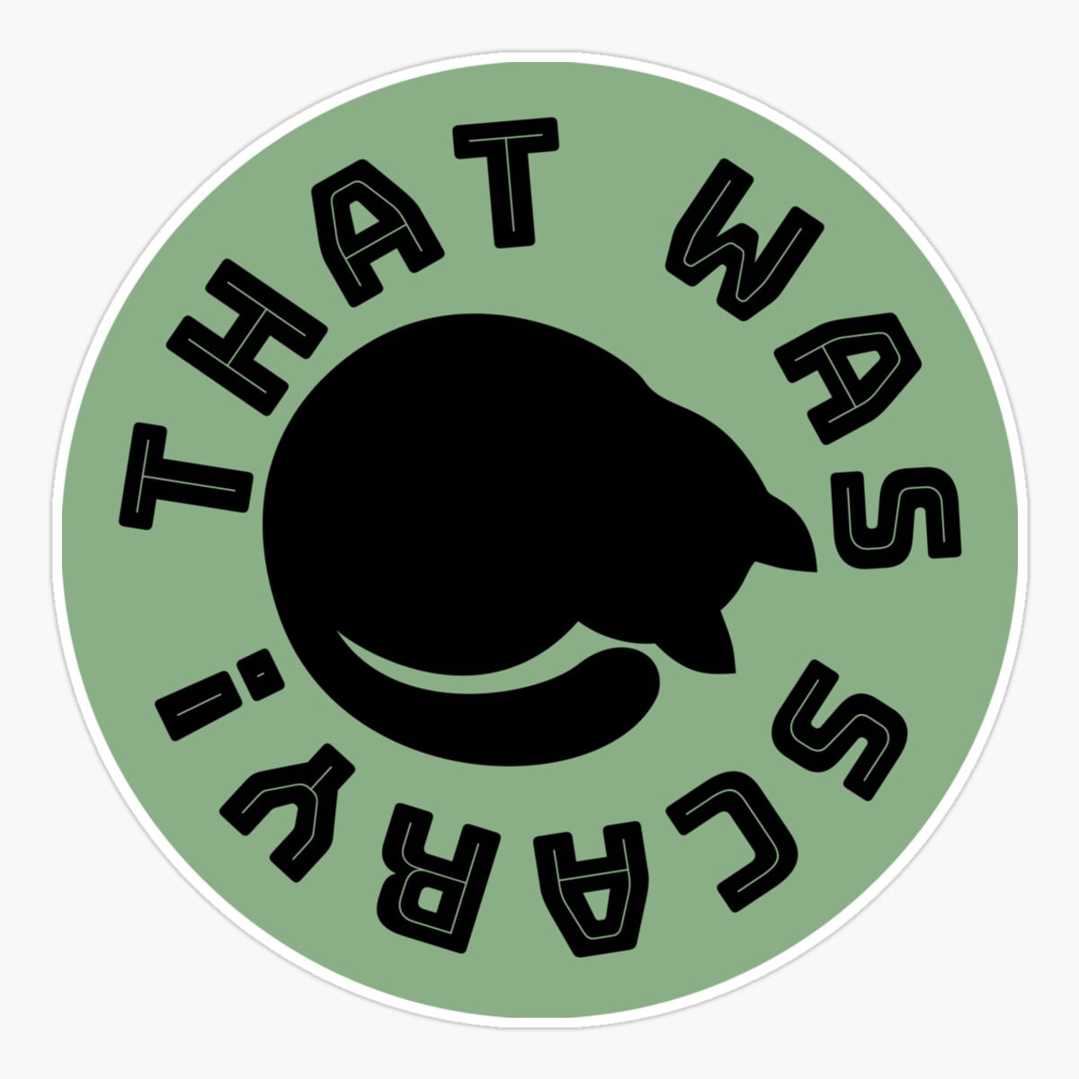 DOPASTICKER That Was Scary! Sticker, Phone Sticker Water Bottle Sticker ...