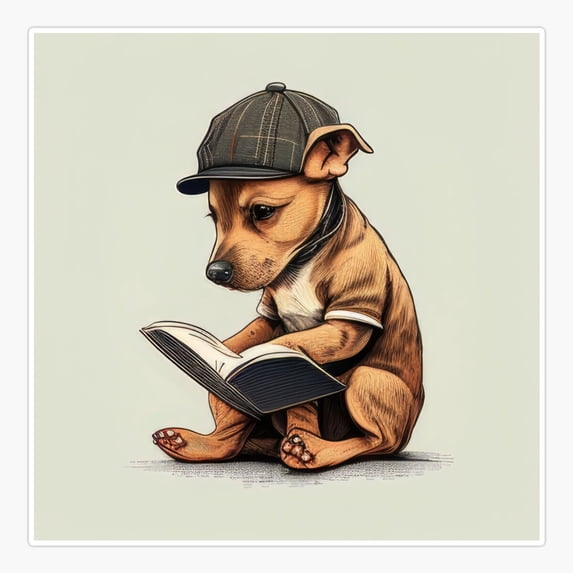 DOPASTICKER The Adventures O A Dog And His Book Collection Sticker ...