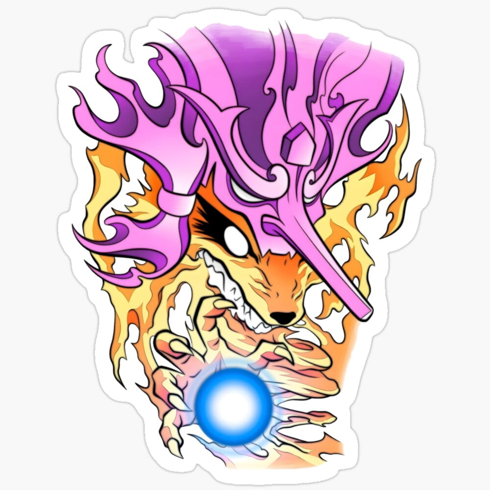 DOPASTICKER The Armored Nine Tail Beast Sticker Phone Decal Water ...