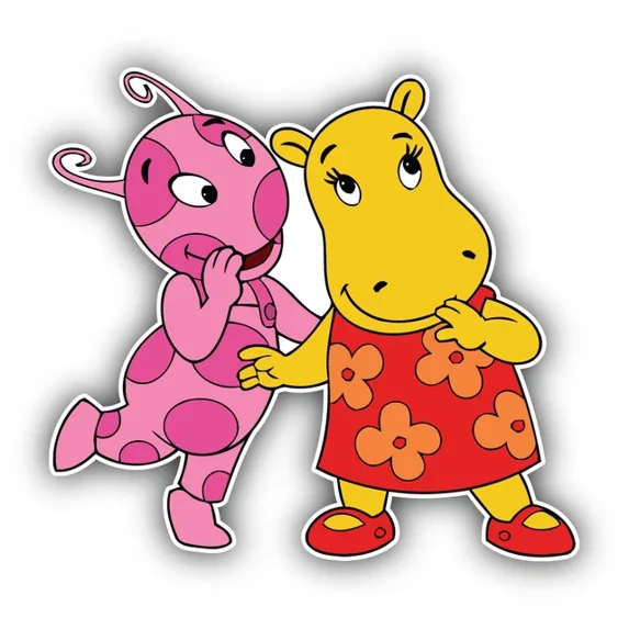 DOPASTICKER The Backyardigans Cartoon Tasha Uniqua Sticker, Phone Decal ...
