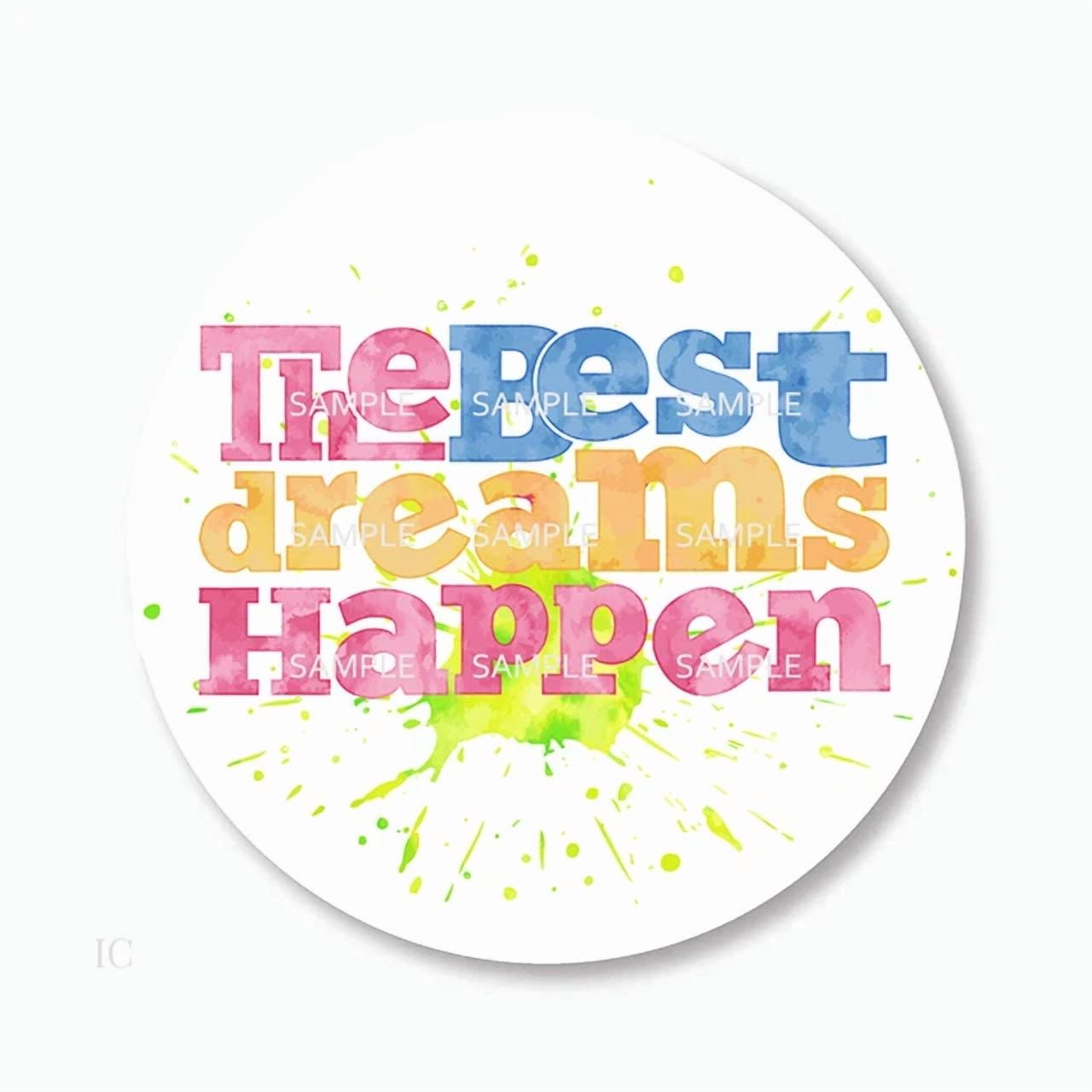 DOPASTICKER The Best Dreams Happen Scrapbook Stickers Phone Decal Water ...