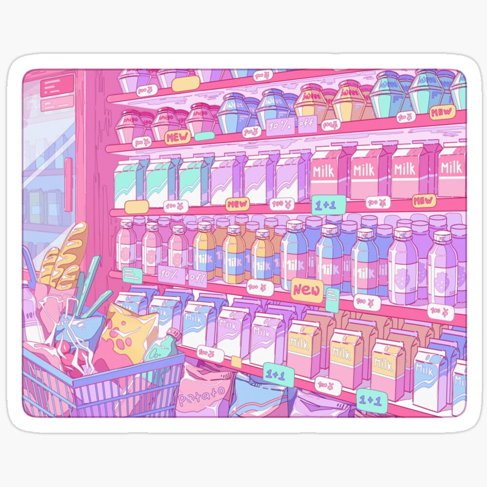DOPASTICKER The Cute Grocery Store, Snacks And Drinks Sticker Phone ...
