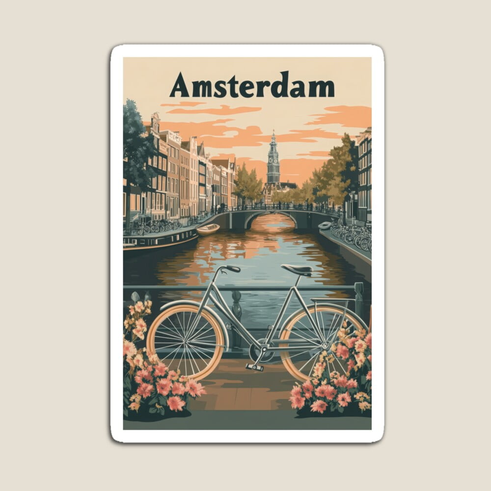 DOPASTICKER The Enchanting City Of Amsterdam Comes Alive At Sunset ...