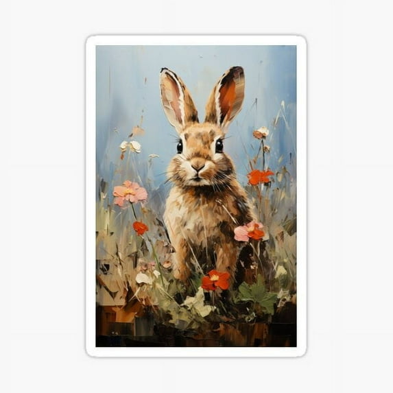 DOPASTICKER The Hare, Original Art, Home Decor Sticker Phone Decal ...