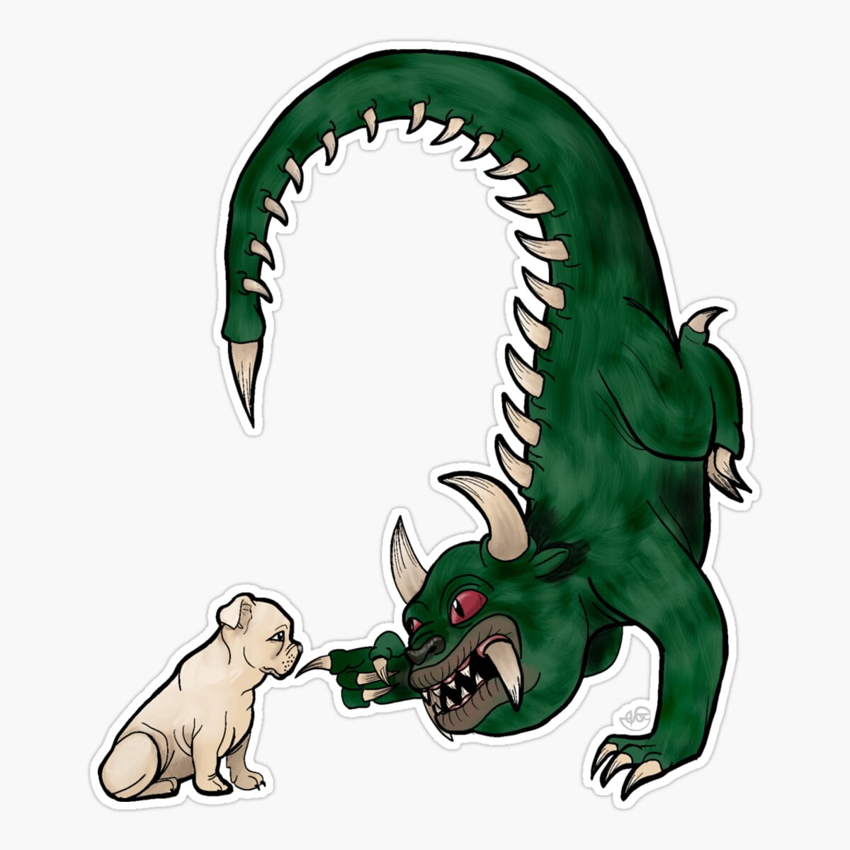 DOPASTICKER The Hodag And It'S Prey Sticker, Phone Sticker Car Stickers ...