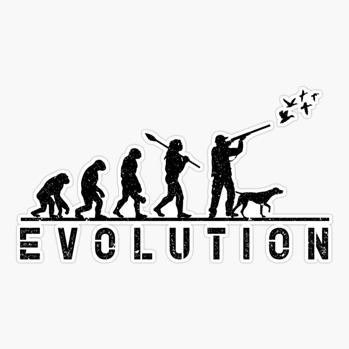 DOPASTICKER The Hunting Evolution. Rom Primal All The Way To Modern ...