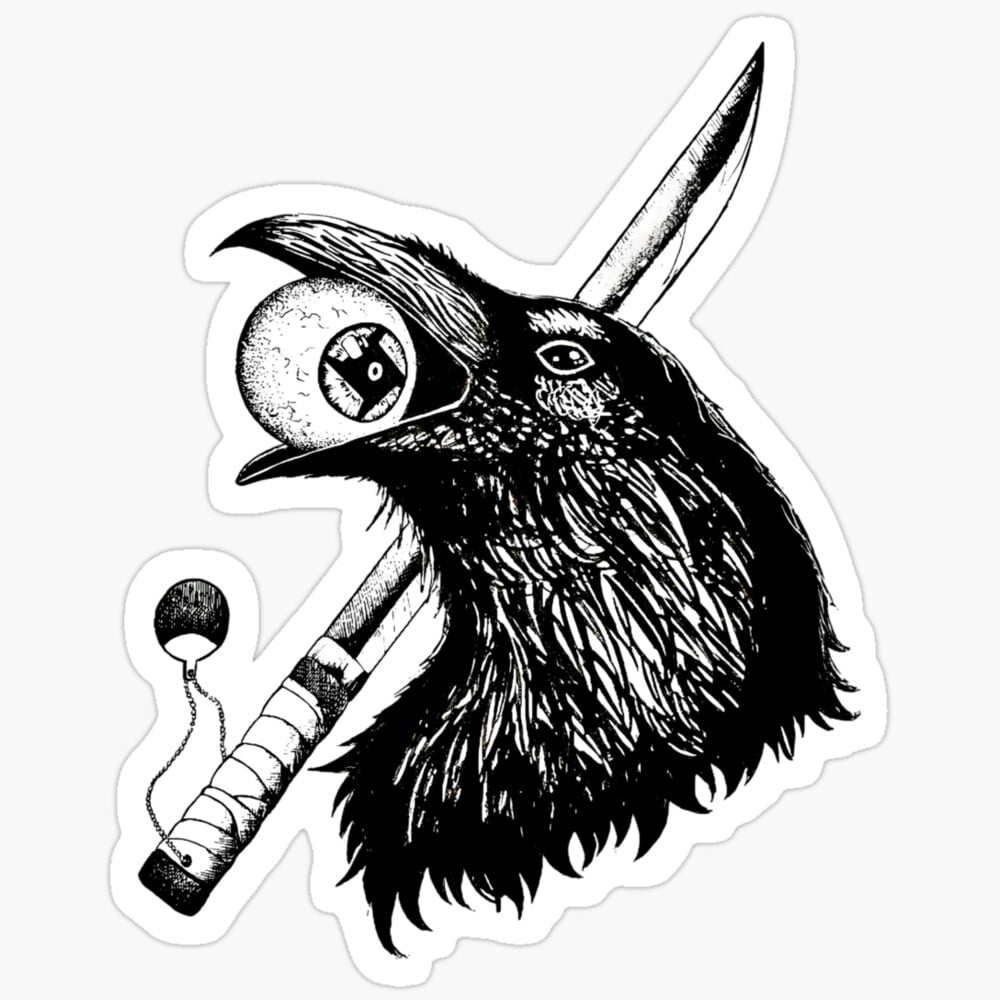 DOPASTICKER The Illusion Crow Sticker Phone Decal Water Bottle Stickers ...