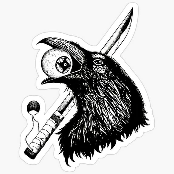 DOPASTICKER The Illusion Crow Sticker Phone Decal Water Bottle Stickers ...