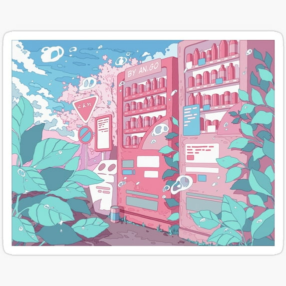 DOPASTICKER The Japanese Vending Machines In The Countryside Sticker ...