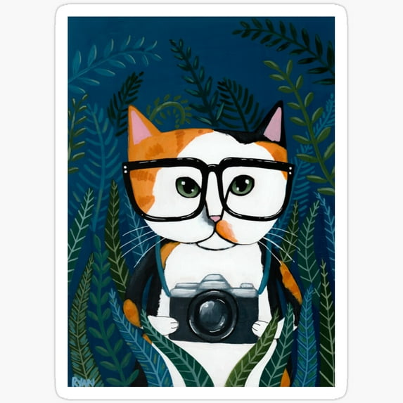 DOPASTICKER The Jungle Cat Photographer, Phone Stickers Water Bottles ...