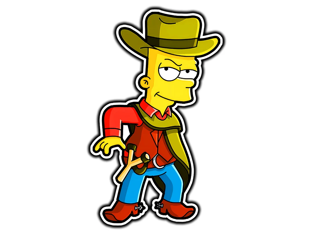 DOPASTICKER The Kid With No Name Bart Sticker Decal Phone Decal Water ...
