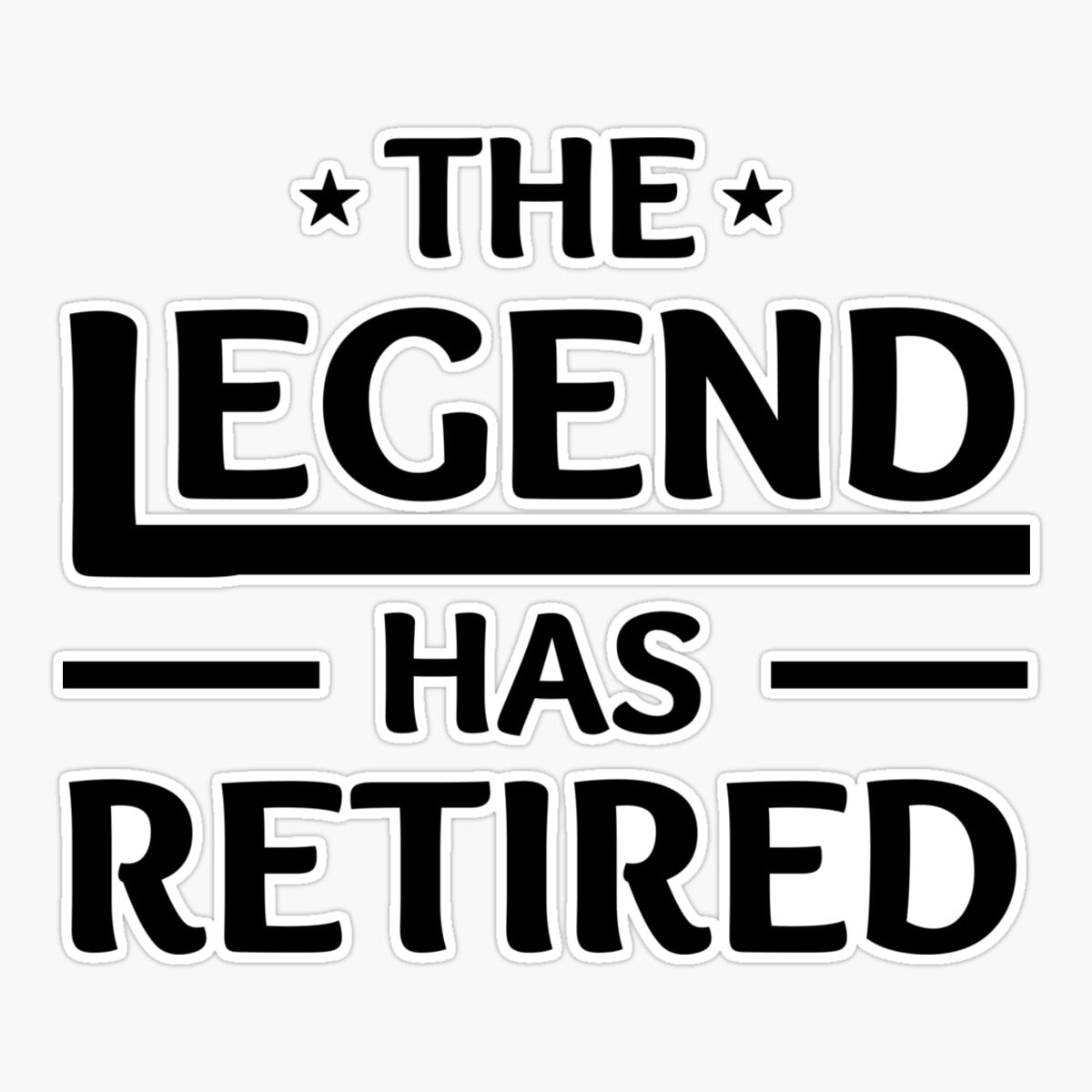 DOPASTICKER The Legend Has Retired! Professional Retiree Sticker, Phone ...