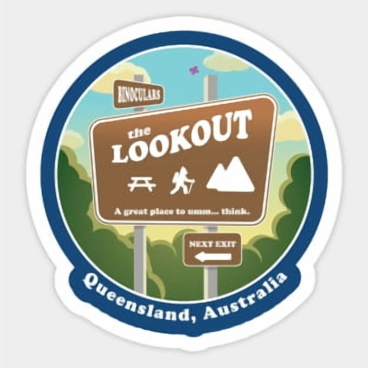 DOPASTICKER The Lookout Sign Bluey For Kids, Bluey Favors, Decorative ...