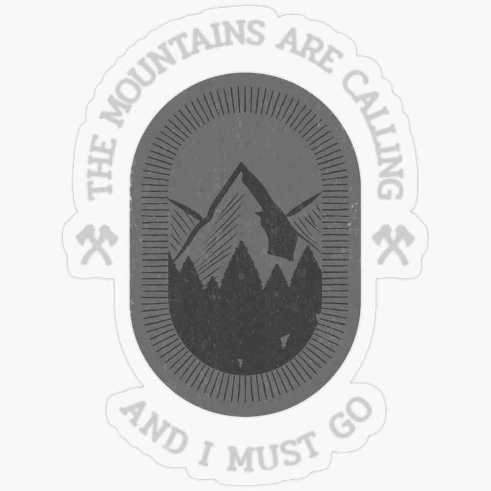 DOPASTICKER The Mountains Are Calling And I Must Go Decorative Laptop ...