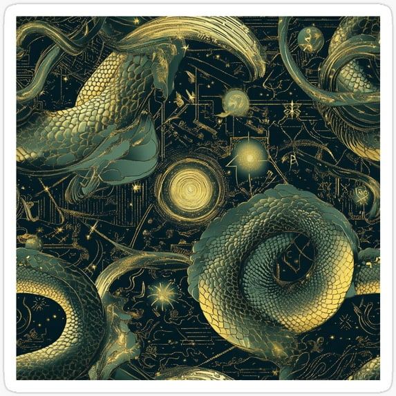 DOPASTICKER The Mystical Year Of The Snake Sticker Phone Decal Water ...