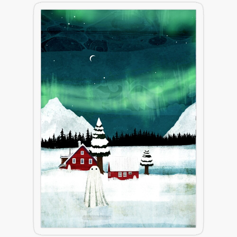 DOPASTICKER The Northern Lights Transparent Sticker Phone Decal Water ...