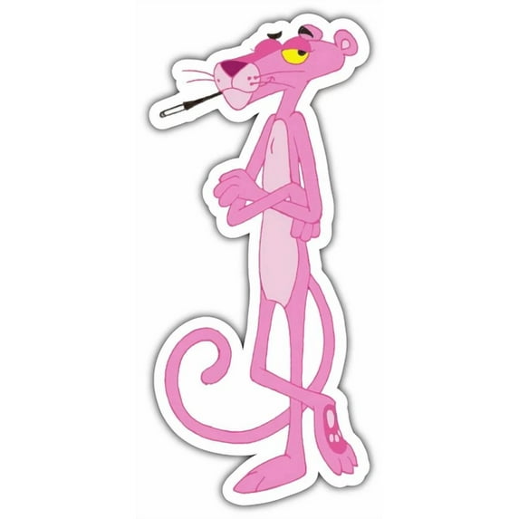 DOPASTICKER The Pink Panther Cartoon Sticker Decal Phone Decal Water ...