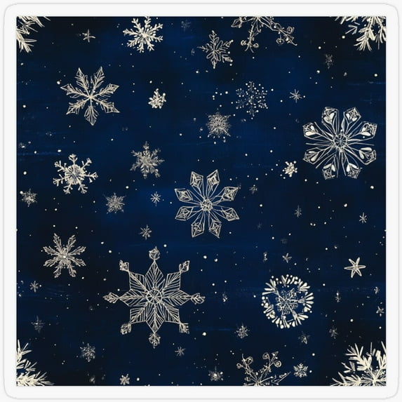 DOPASTICKER The Poetry Of White Snowflakes Sticker Phone Decal Water ...