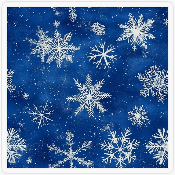 DOPASTICKER The Poetry Of White Snowflakes Sticker Phone Sticker, Latop ...