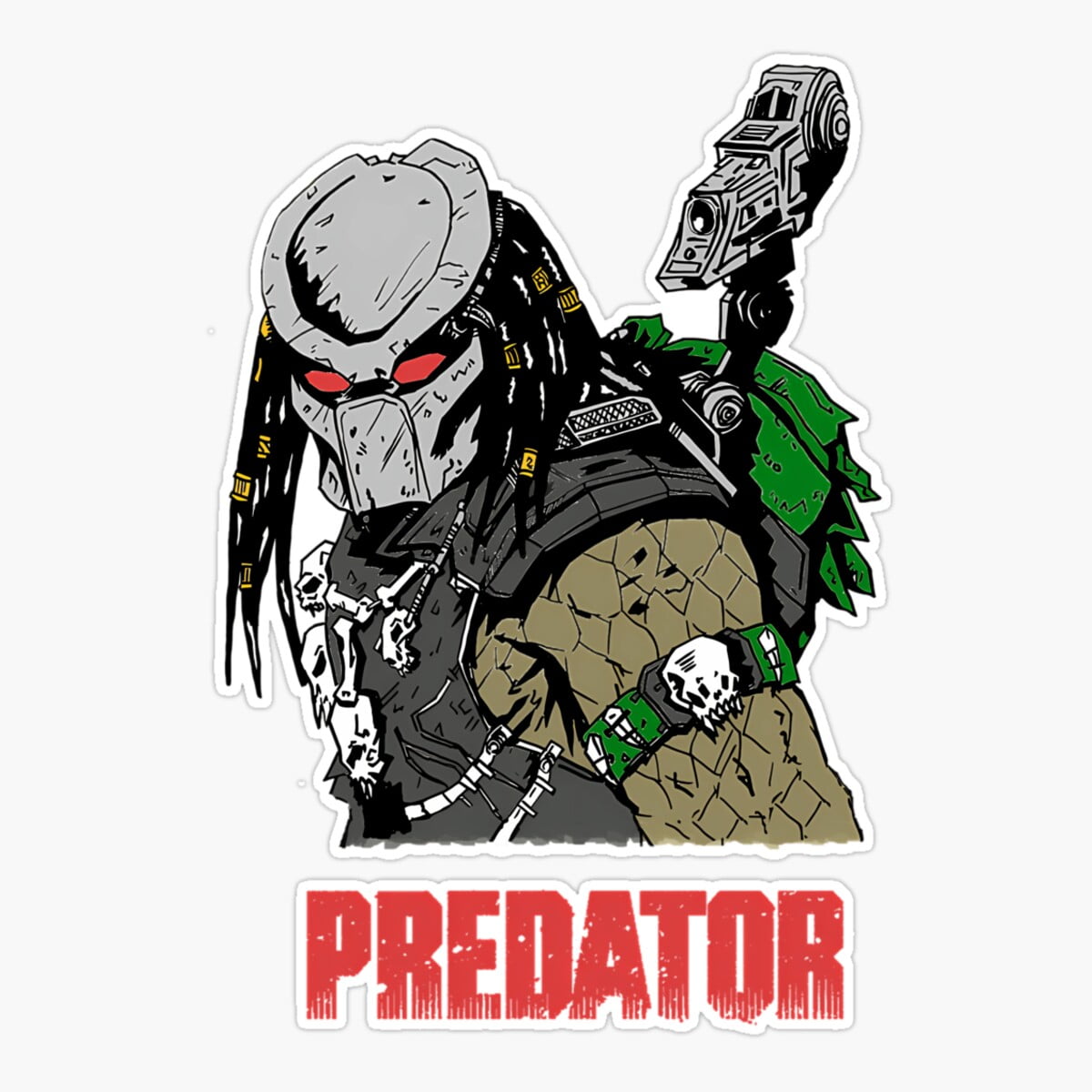 DOPASTICKER The Predator Sticker, Phone Sticker Car Stickers, Birthday ...