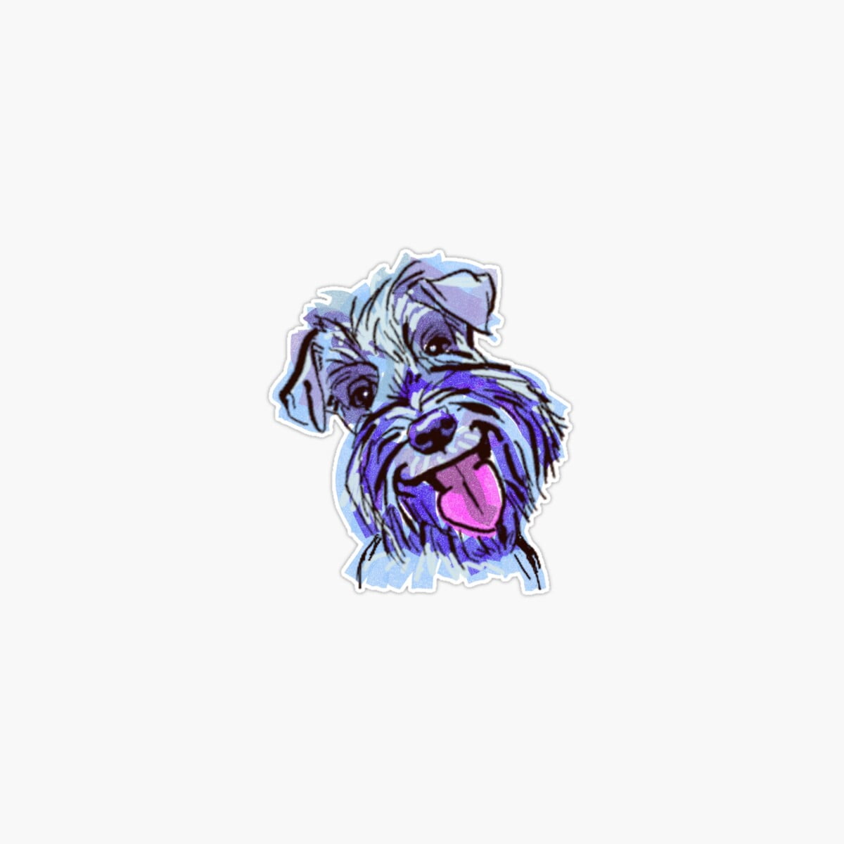 DOPASTICKER The Schnauzer Love Of My Life Sticker, Phone Sticker Car ...