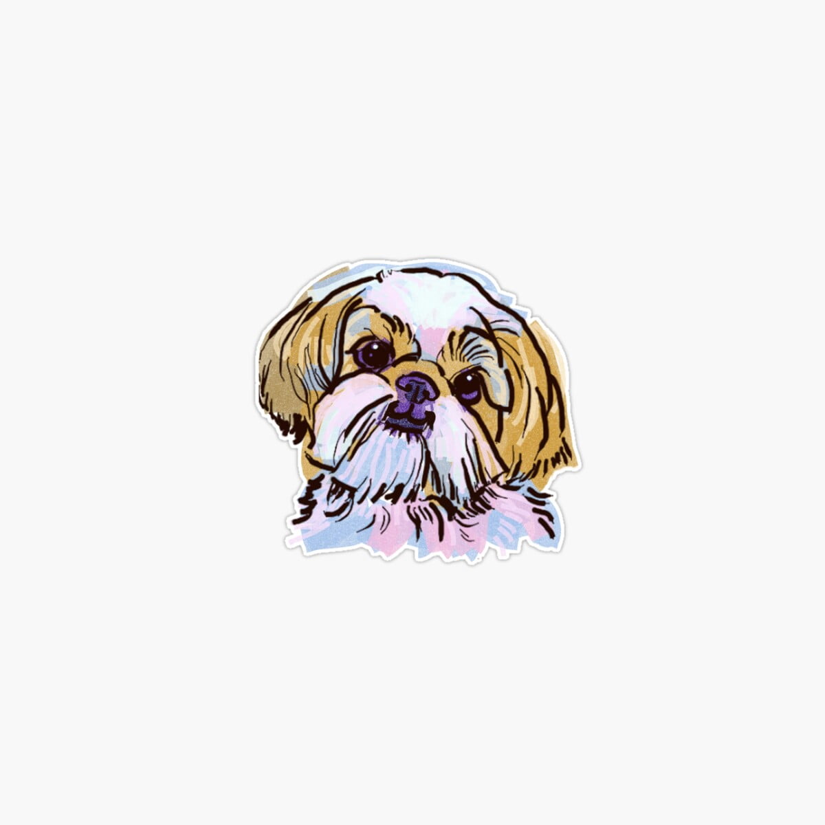DOPASTICKER The Shih Tzu Love Of My Life! Sticker, Phone Sticker Car ...