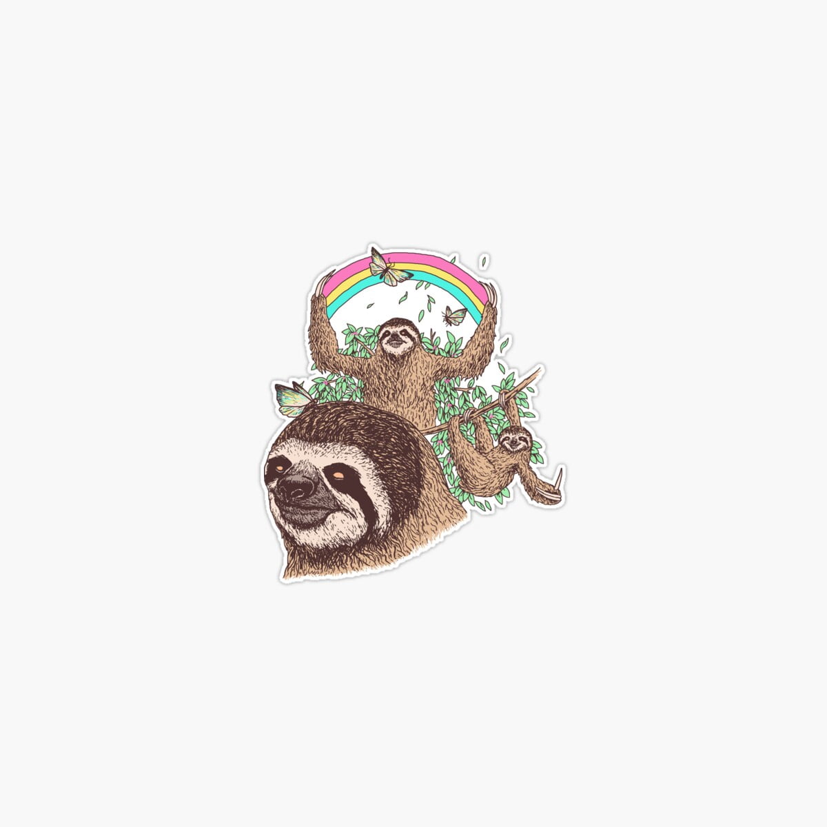DOPASTICKER The Sloth Life Sticker, Phone Sticker Water Bottle Sticker ...