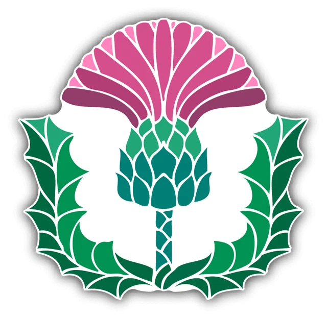 DOPASTICKER The Thistle Floral Emblem Sticker Decal Phone Decal Water ...