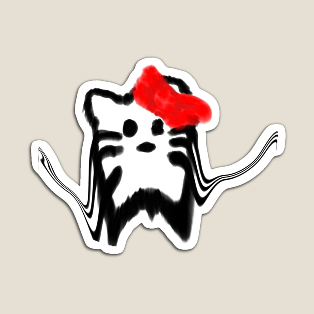 DOPASTICKER The Tooth Kitty Decorative Laptop, Phone Stickers ...