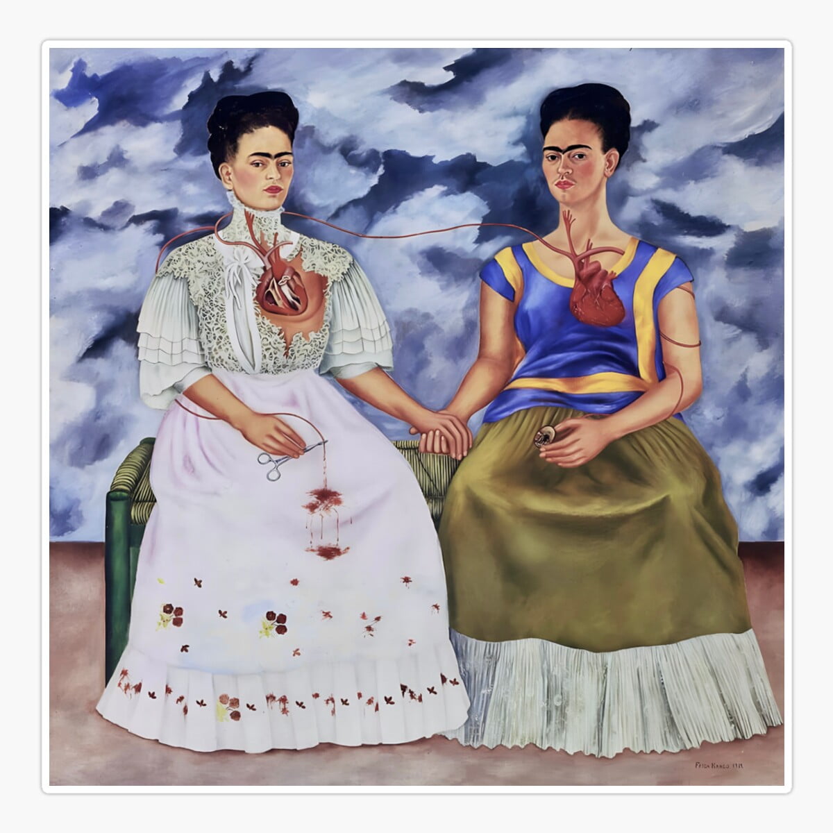 DOPASTICKER The Two Ridas By Rida Kahlo Sticker, Phone Sticker Car ...