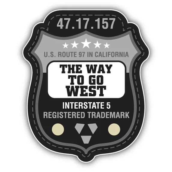 DOPASTICKER The Way To Go West Camp Travel Label Car Sticker Phone ...