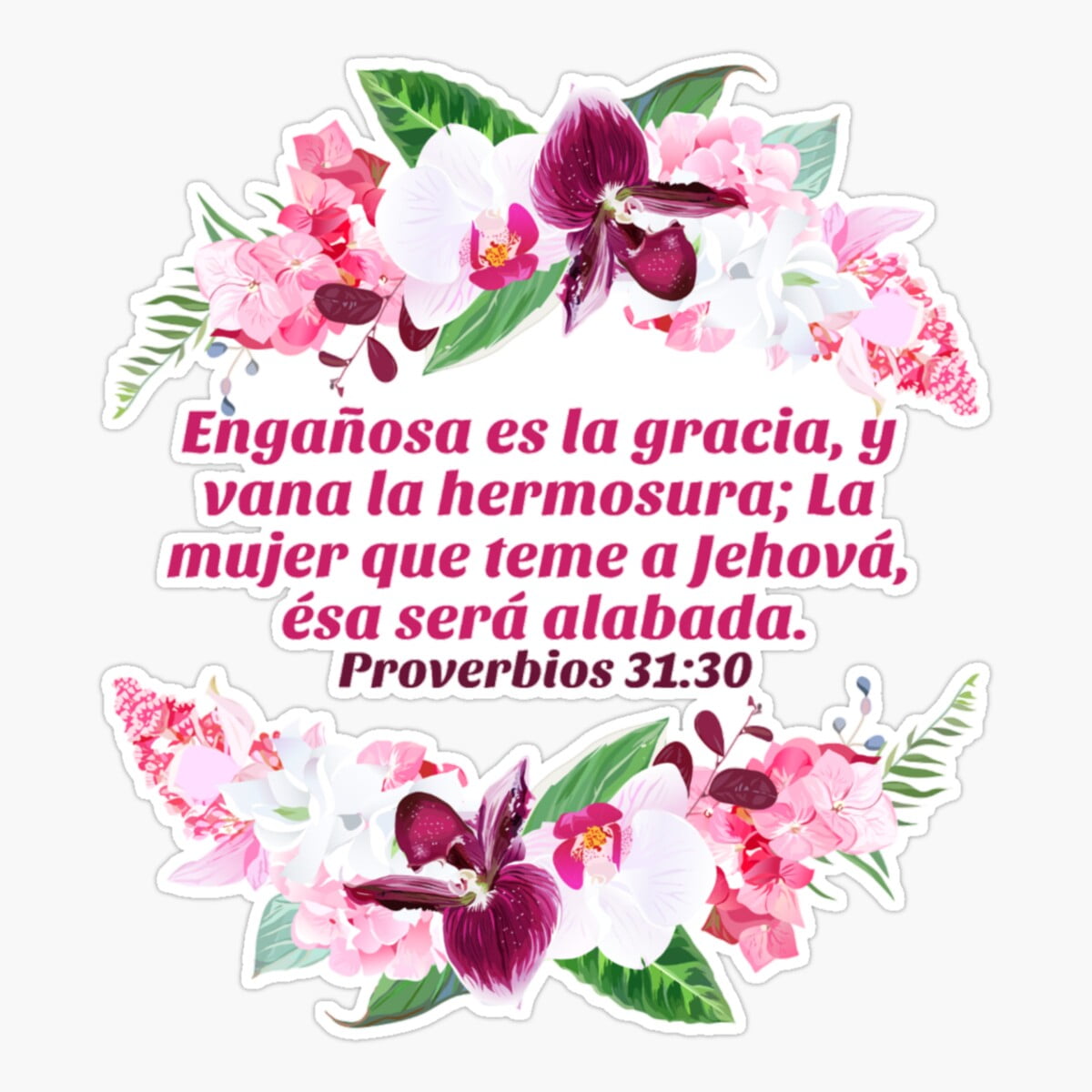 DOPASTICKER The Woman Who Fears Jehovah. Proverbs 31:30 Sticker, Phone ...