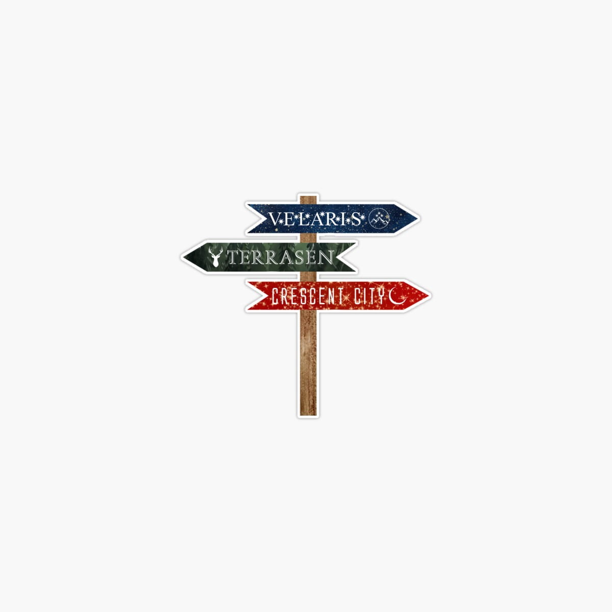 DOPASTICKER The Worlds Of Sarah J Maas Crossroads Sticker, Phone ...