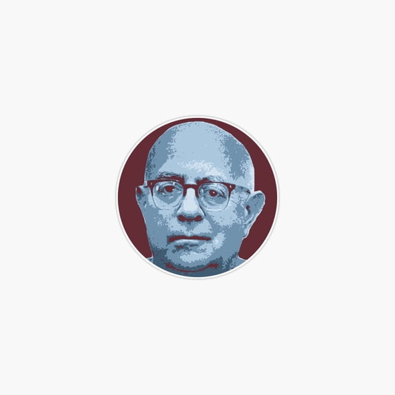 DOPASTICKER Theodor W. Adorno Red Blue Portrait Sticker, Phone Sticker ...