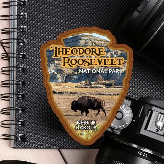 DOPASTICKER Theodore Roosevelt Np Sticker Bison North Dakota Travel ...