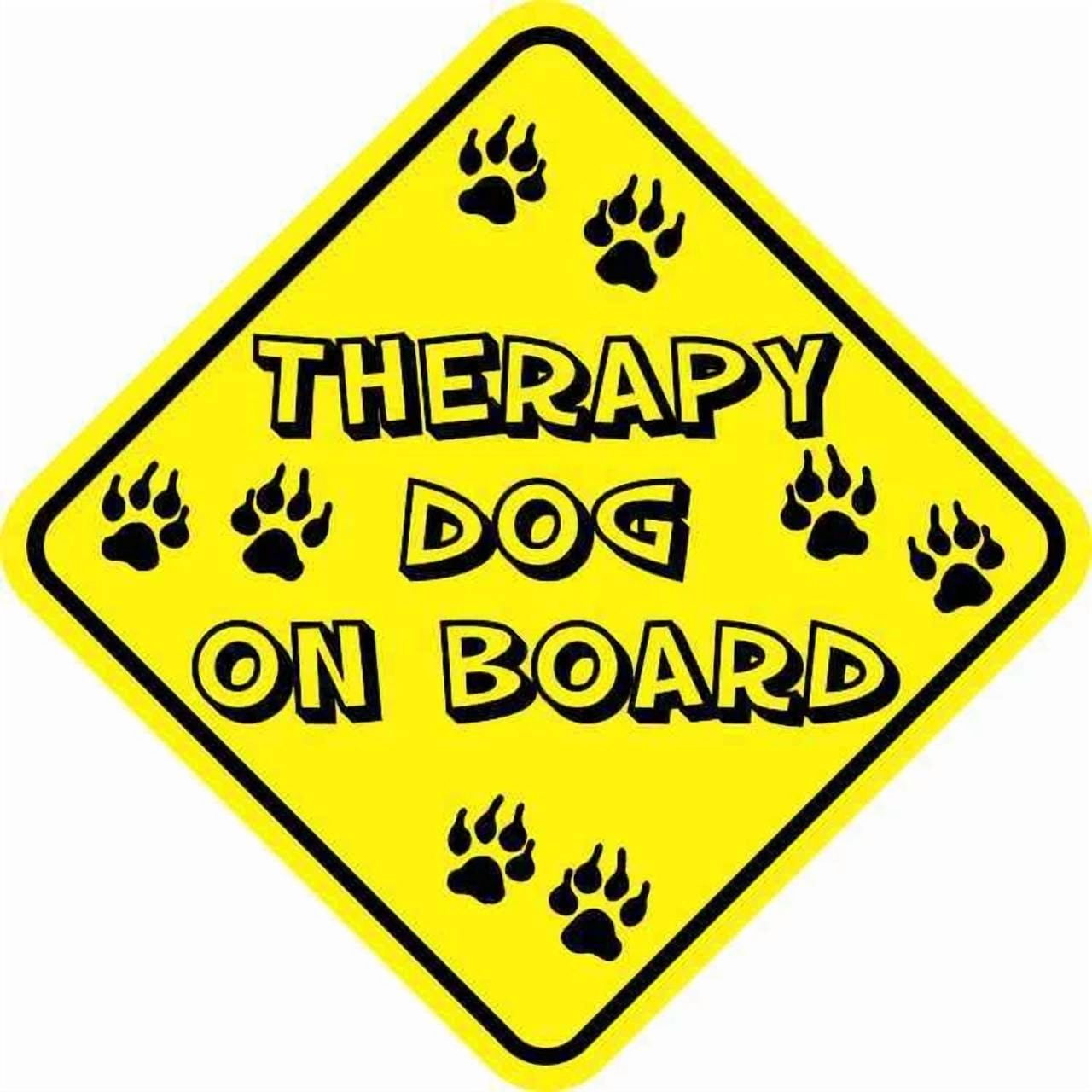 DOPASTICKER Therapy Dog On Board Sticker Phone Sticker, Latop Sticker ...