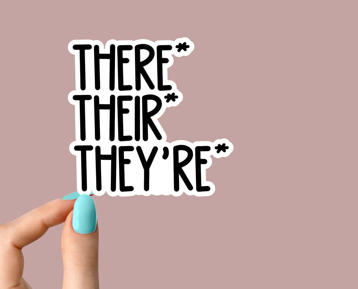 DOPASTICKER There Grammar Sticker Grammar Sticker, Inspirational For ...