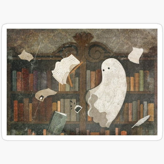 DOPASTICKER There'S A Poltergeist In The Library Again... Sticker Phone ...