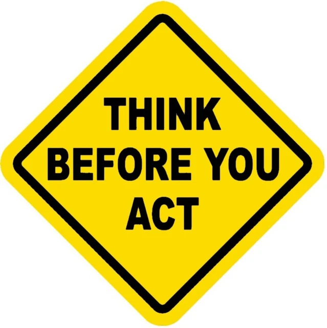 DOPASTICKER Think Before You Act Sticker Laptop Sticker Phone Decal ...