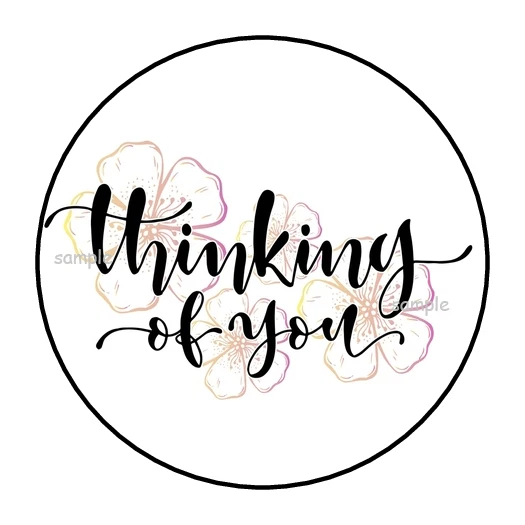 DOPASTICKER Thinking Of You Floral Stickers Phone Decal Water Bottle ...