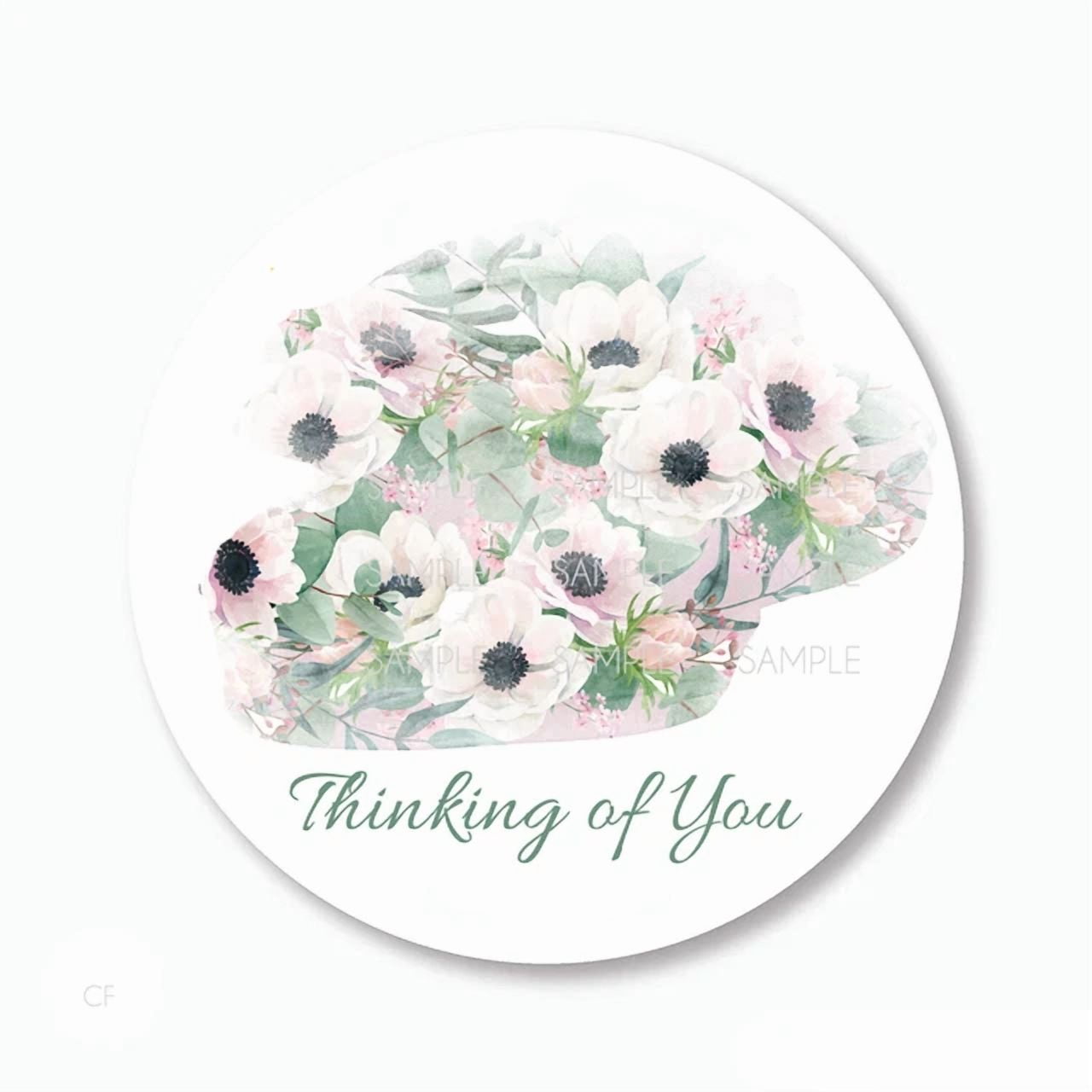 DOPASTICKER Thinking Of You Floral Stickers Scrapbook Stickers Phone ...