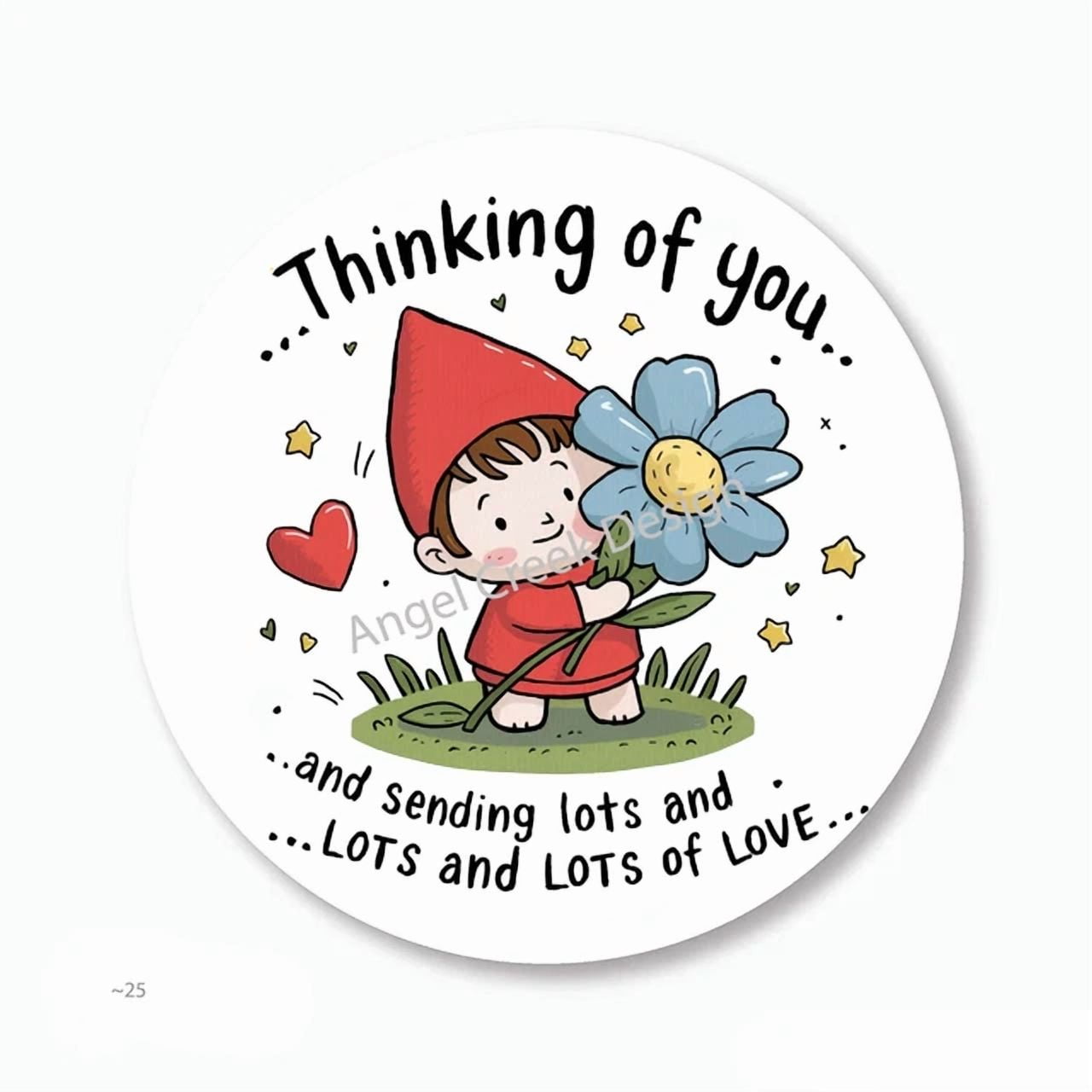 DOPASTICKER Thinking Of You Sending Lots Of Love Scrapbook Stickers ...