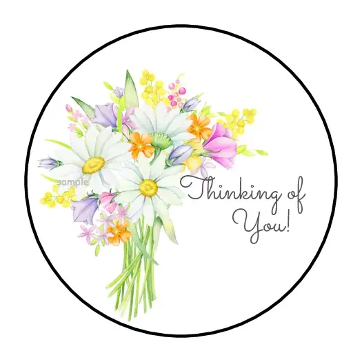 DOPASTICKER Thinking Of You Stickers Wildflowers Floral Phone Decal ...