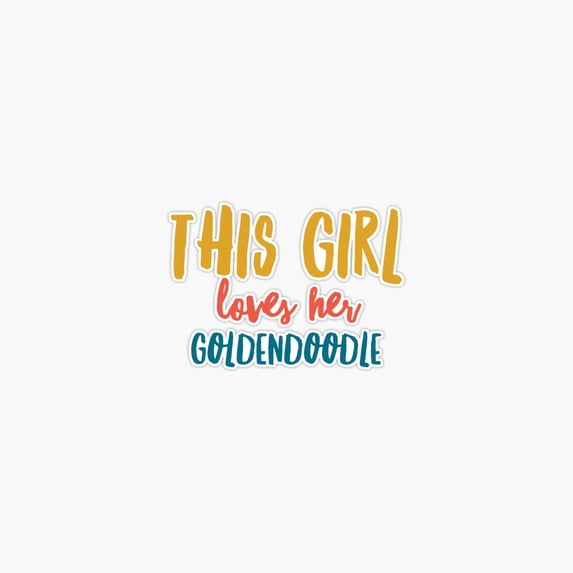 DOPASTICKER This Girl Loves Her Goldendoodle Sticker, Phone Sticker Car ...