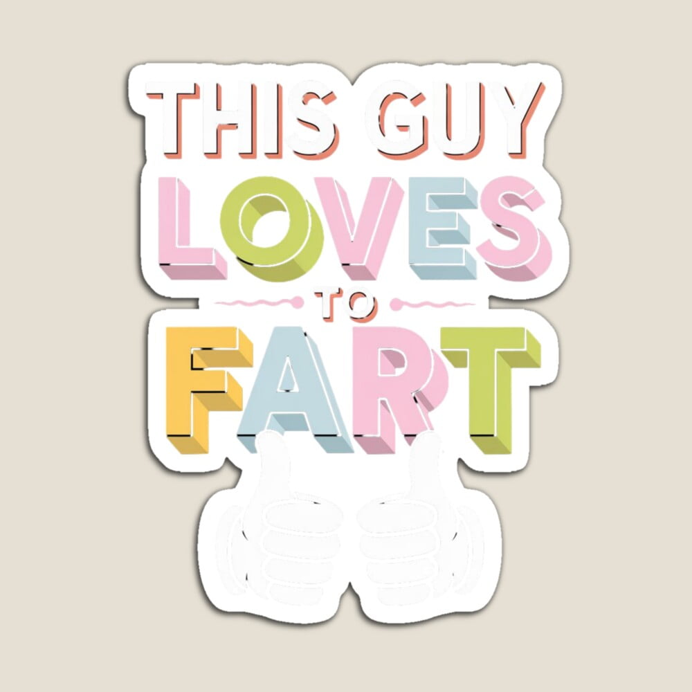 DOPASTICKER This Guy Loves To Fart - Farting Guys - Farting Sticker ...