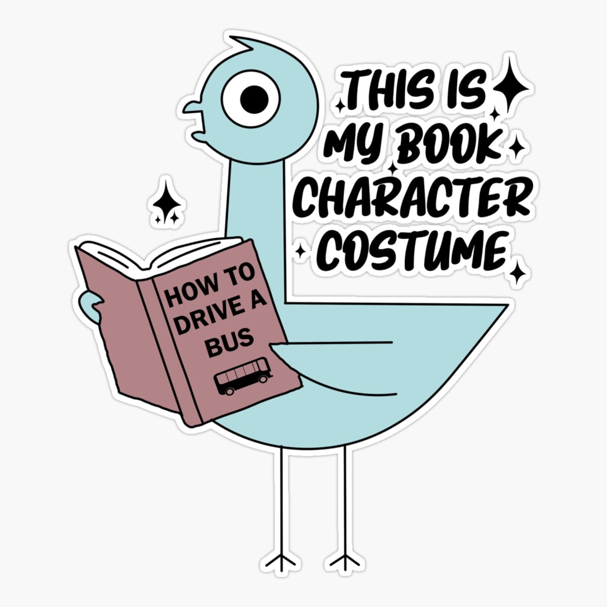 DOPASTICKER This Is My Book Character Sticker, Phone Sticker Car ...